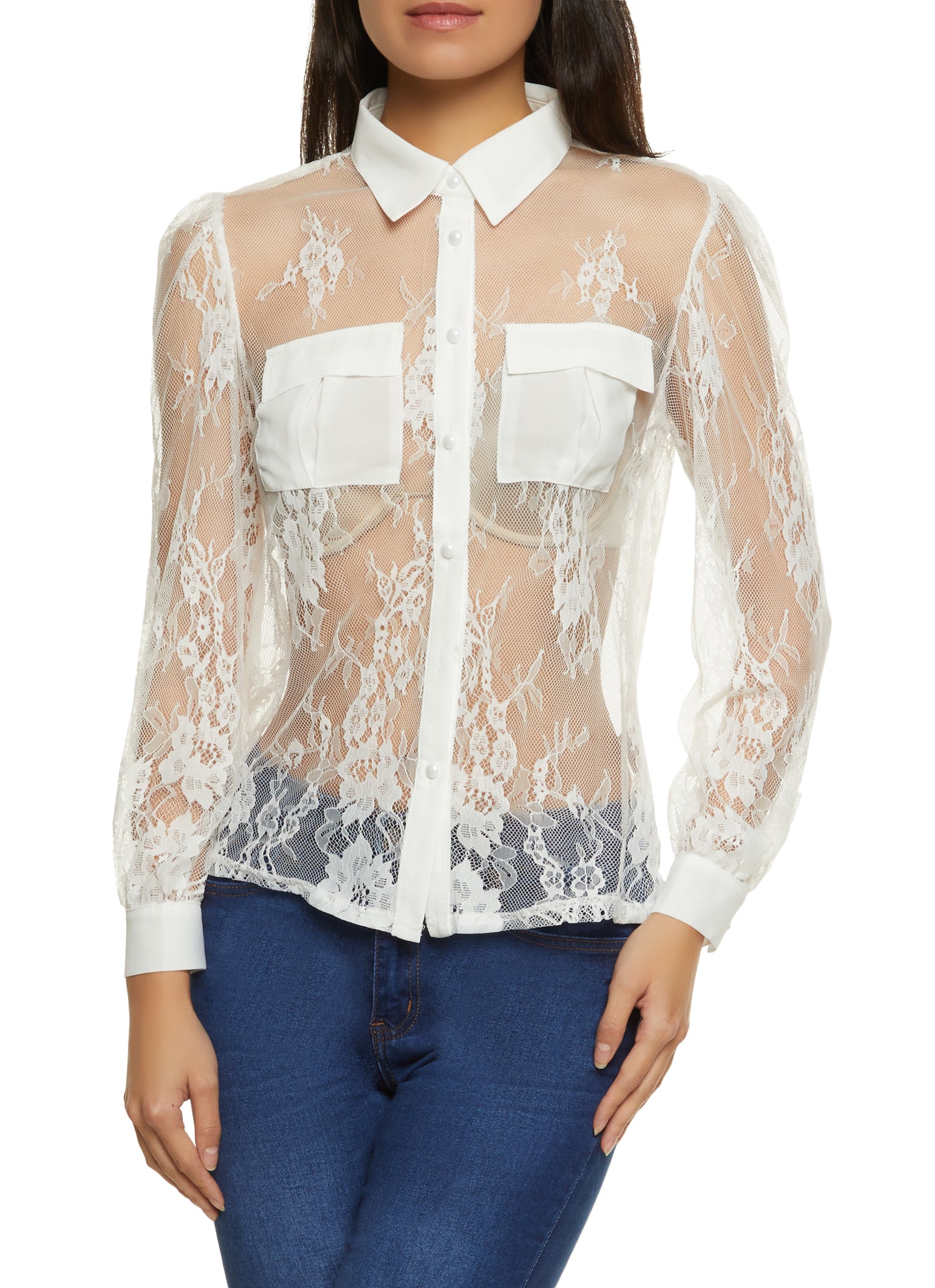 White Transparent Blouse