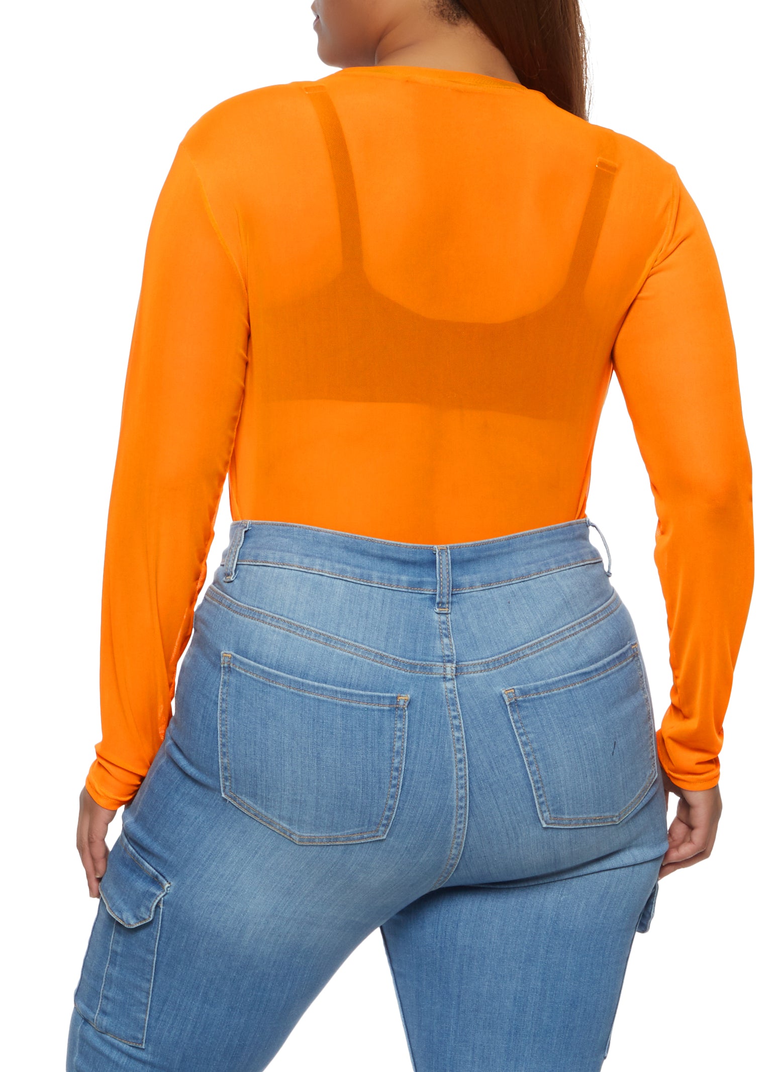 Plus Size Mesh Bodysuit