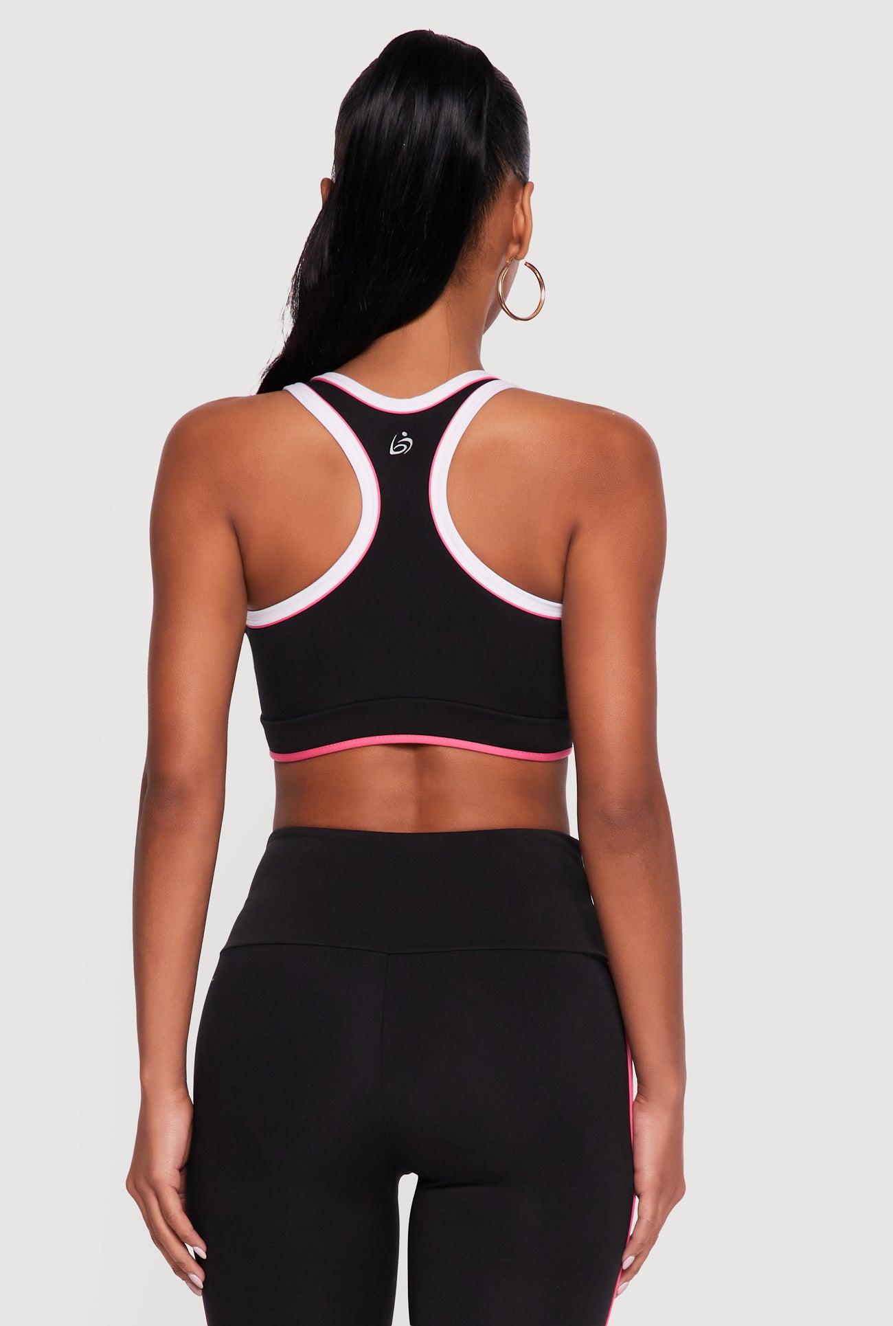 Contrast Trim Racerback Sports Bra