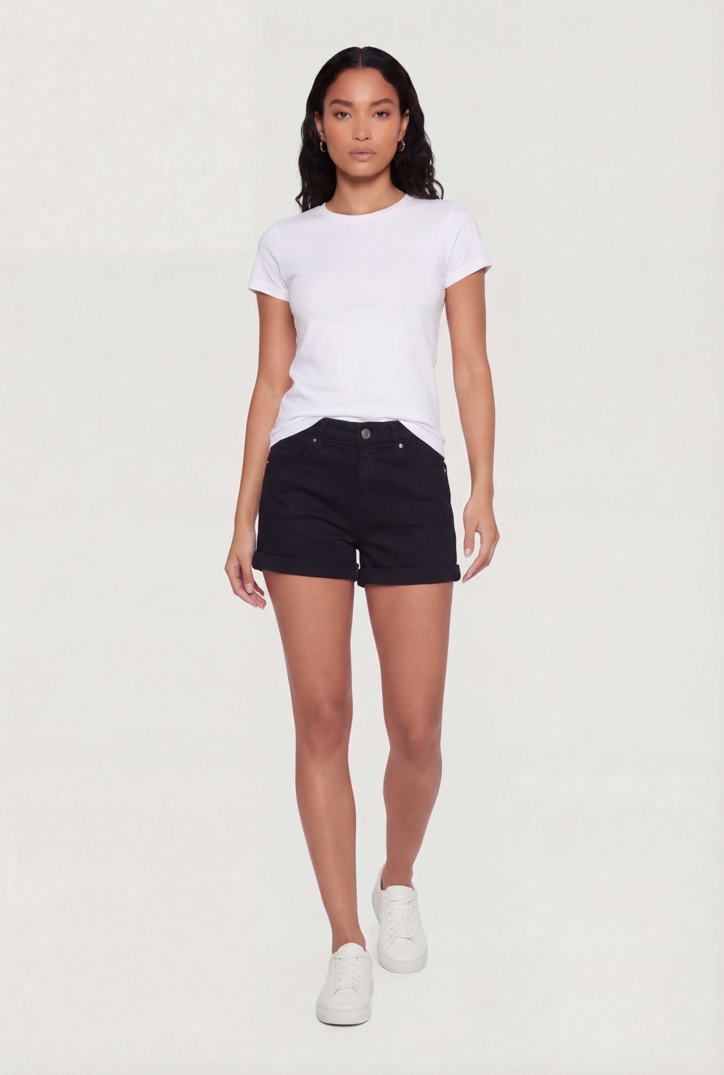 WAX Fixed Cuff Denim Shorts