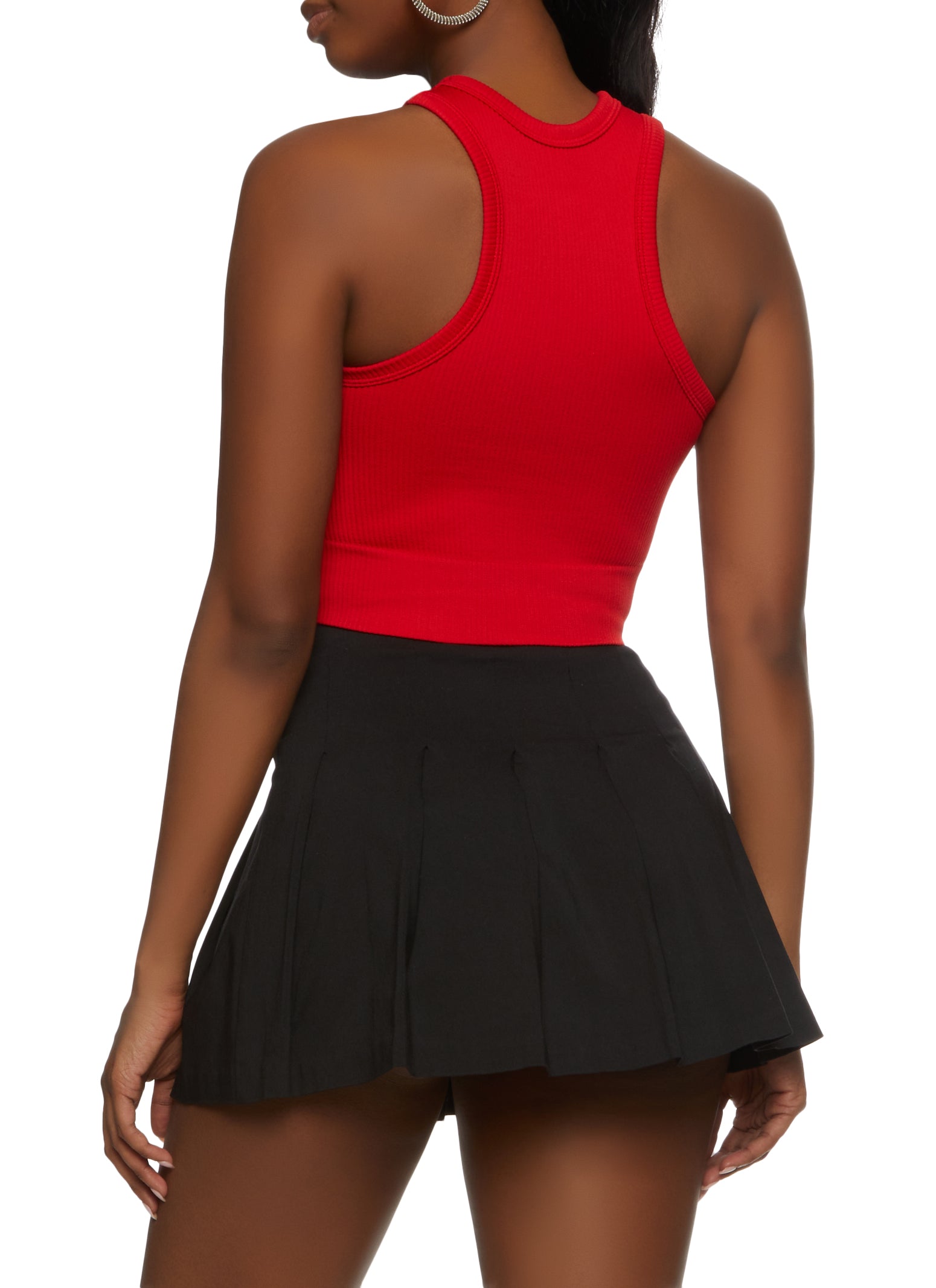 Rib Knit Seamless Cropped Tank Top