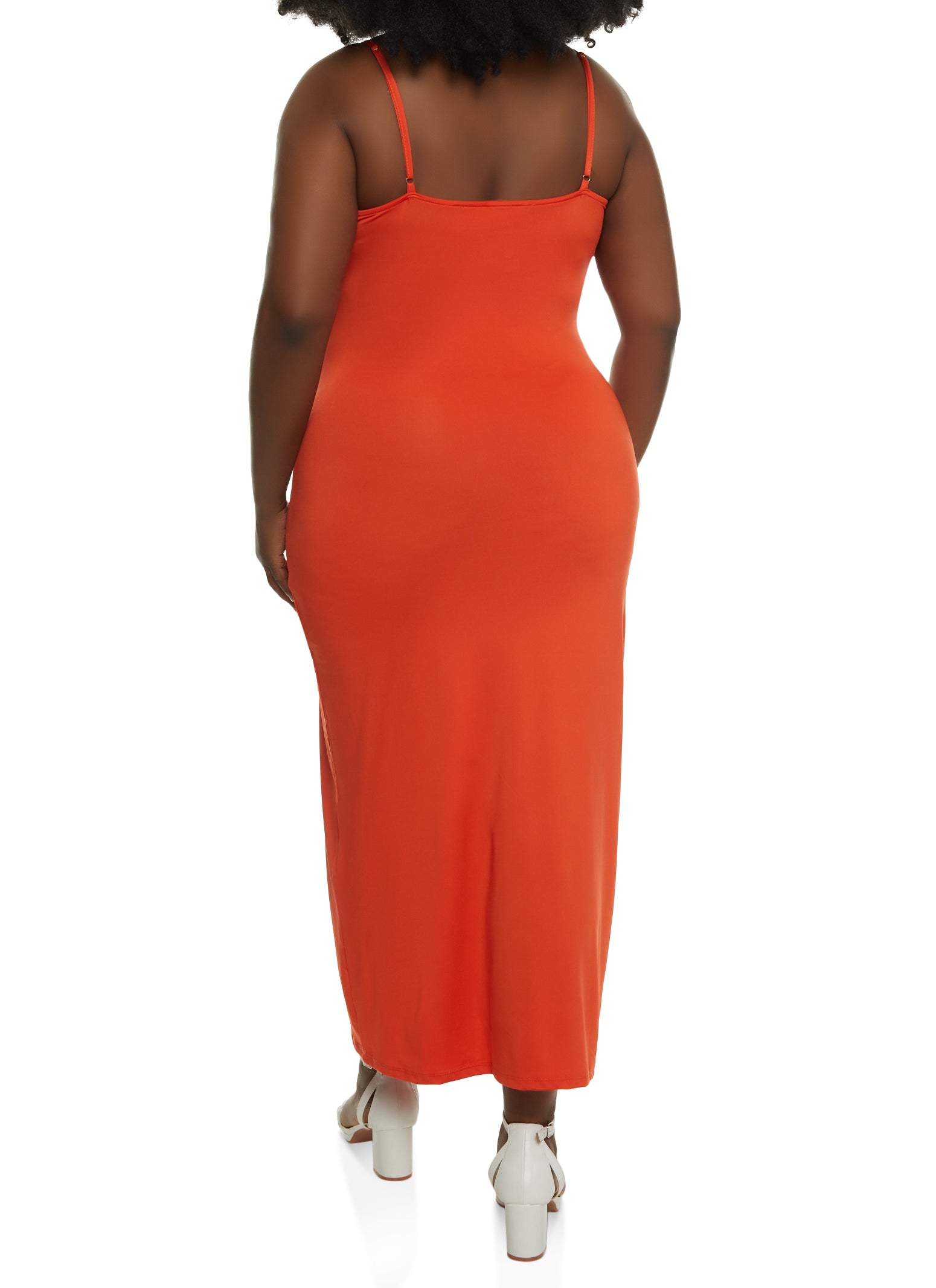 Plus Size Scoop Neck Bodycon Maxi Dress