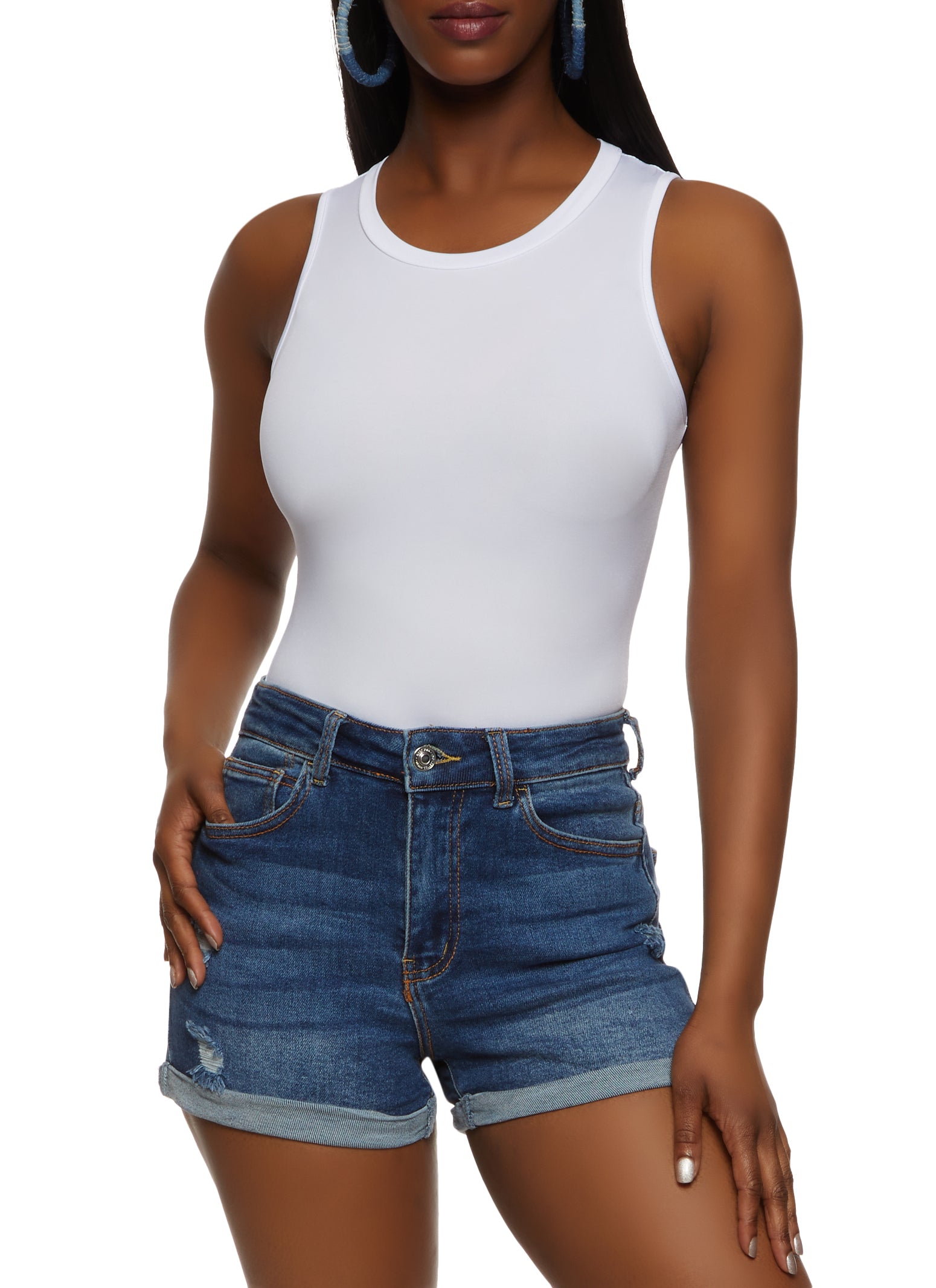 Basic Crew Neck Tank Bodysuit