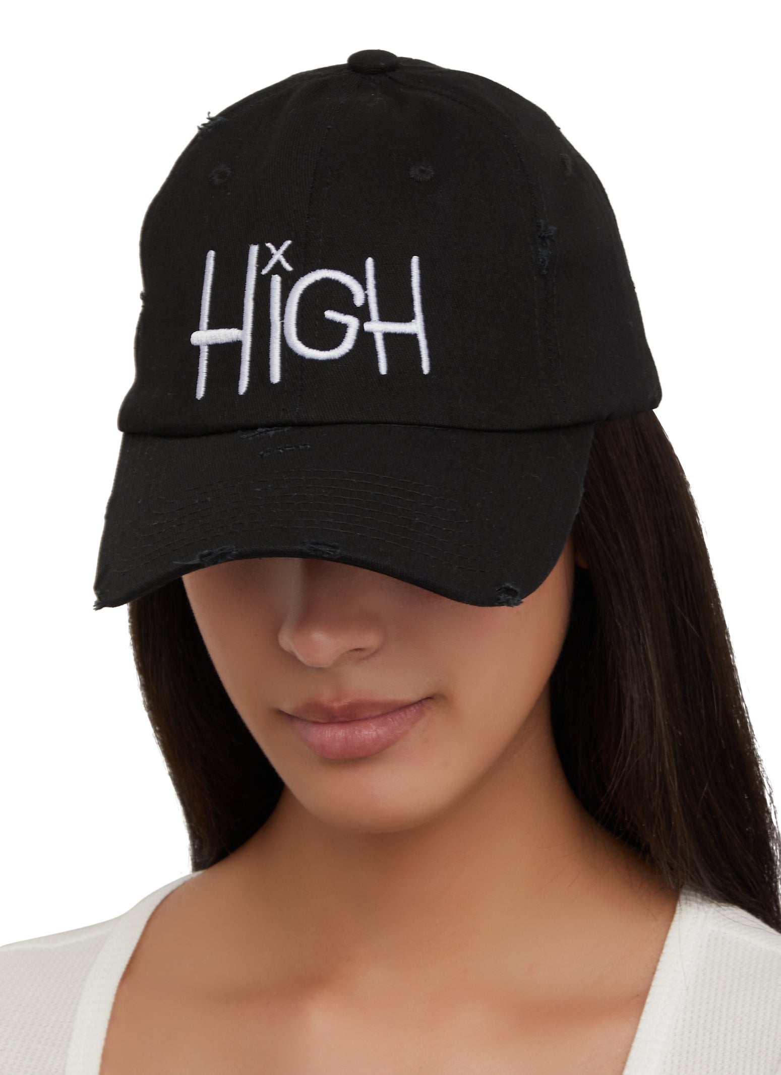 High Distressed Baseball Cap