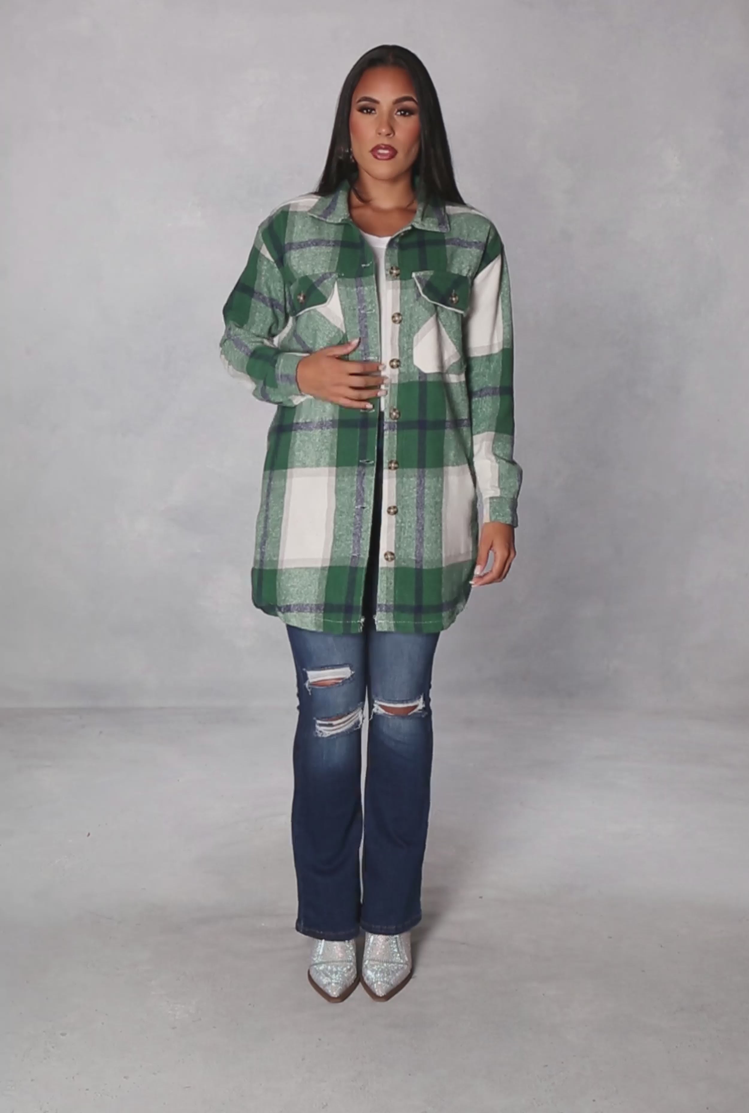 Plaid Long Shacket