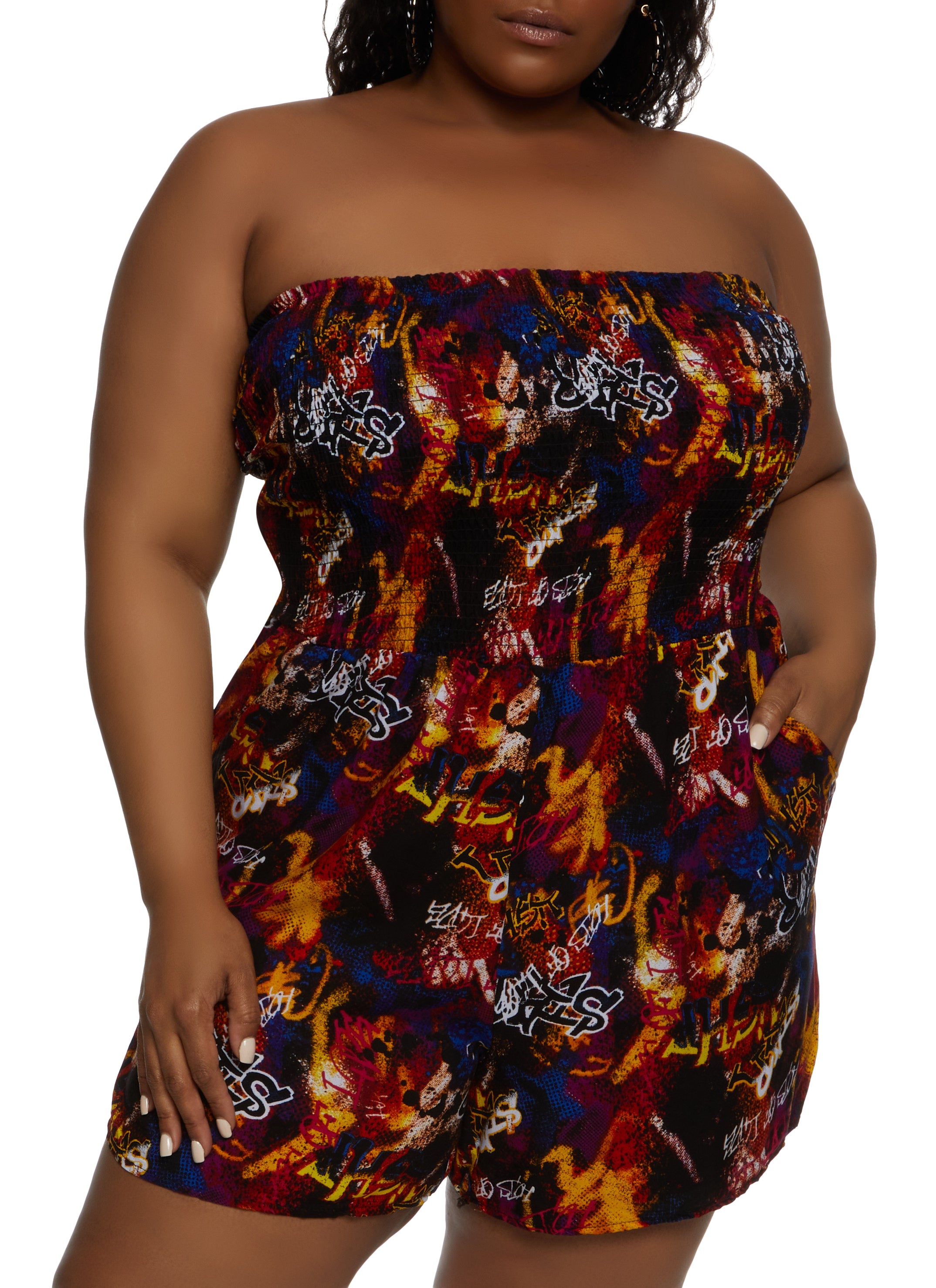 Plus Size Graffiti Dress