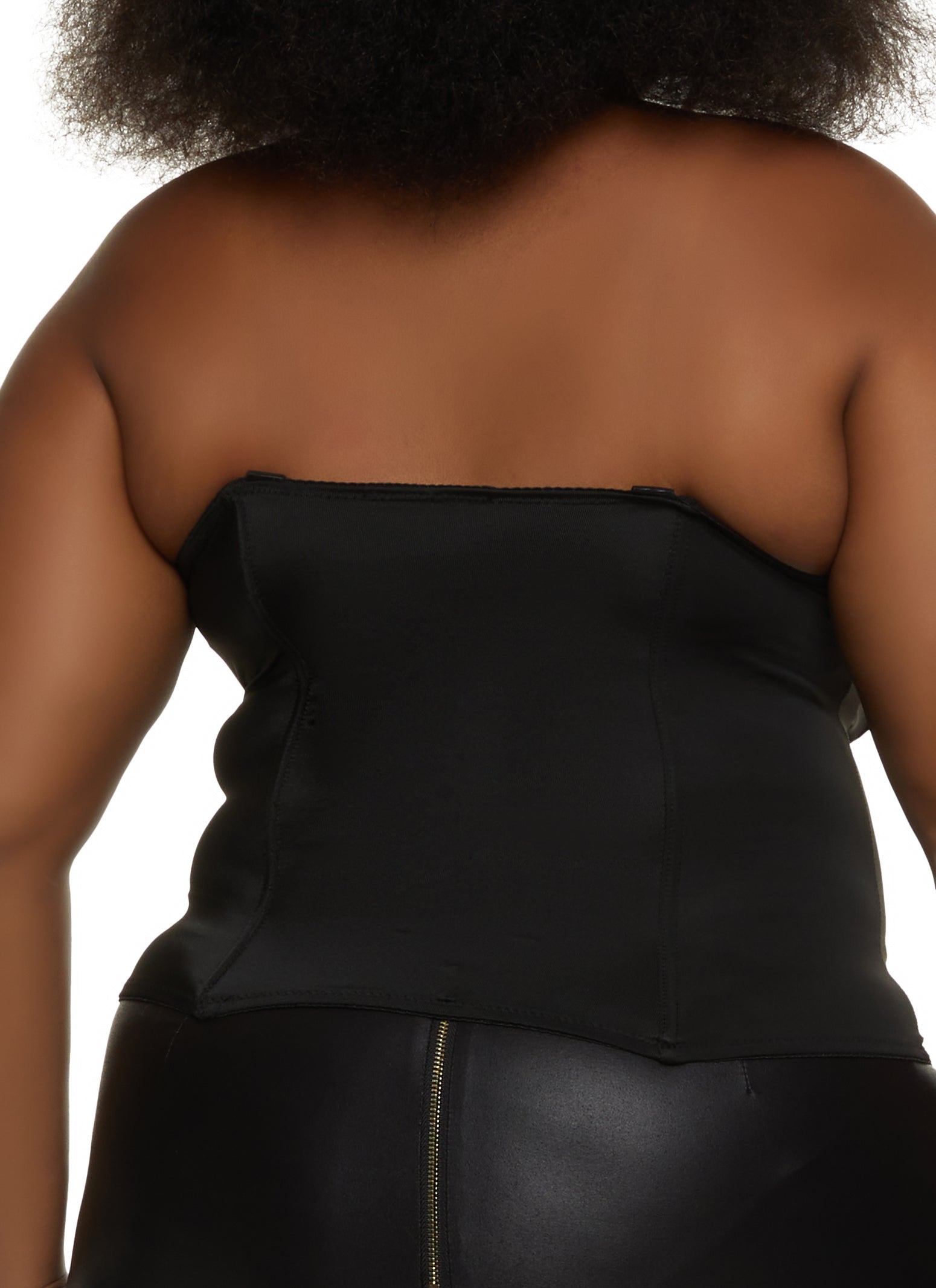 Plus Size Grommet Trim Bustier Top