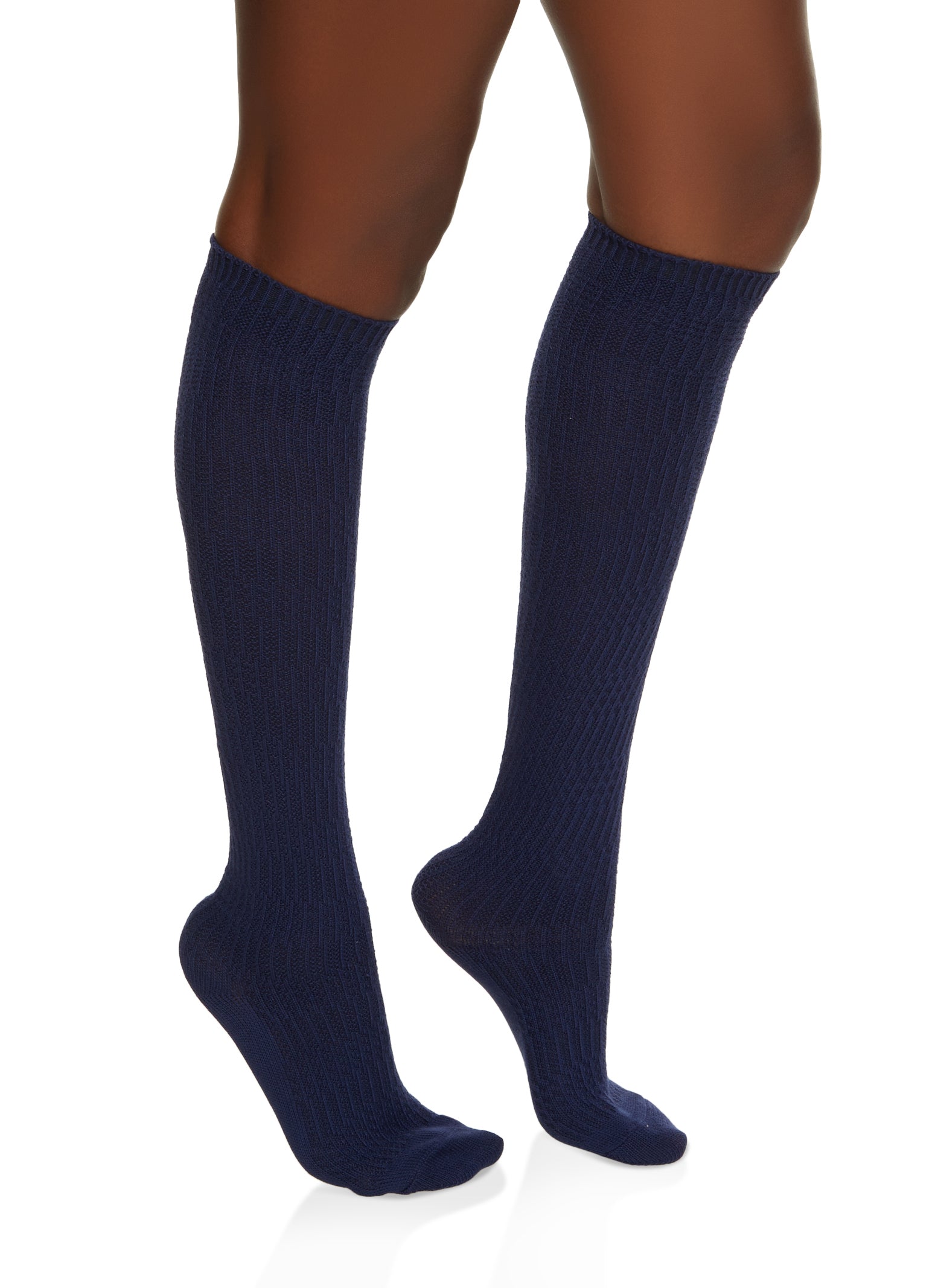 Over the Knee Ribbed Knit Socks Size 9-11