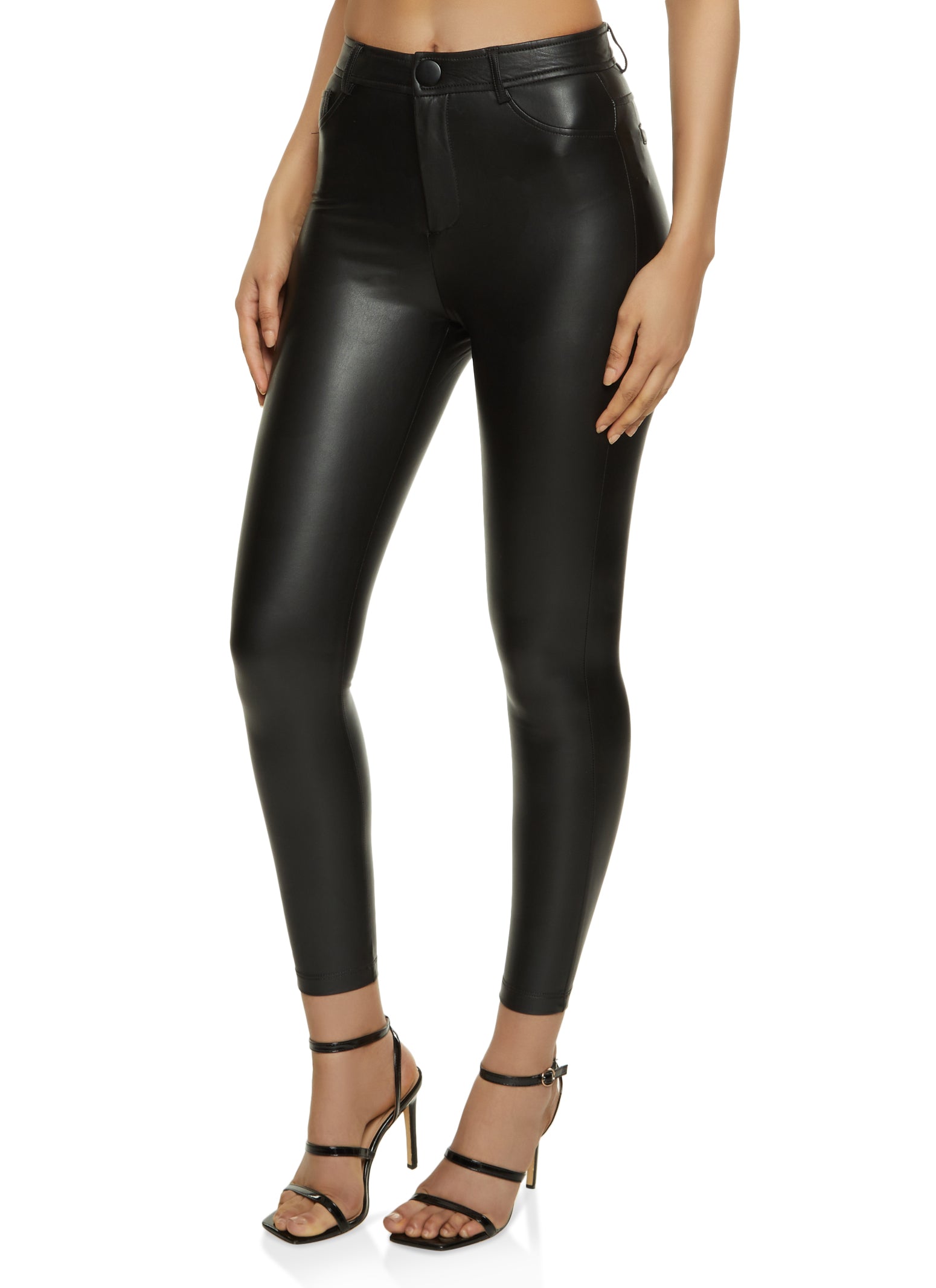 Faux Leather High Waist Skinny Pants