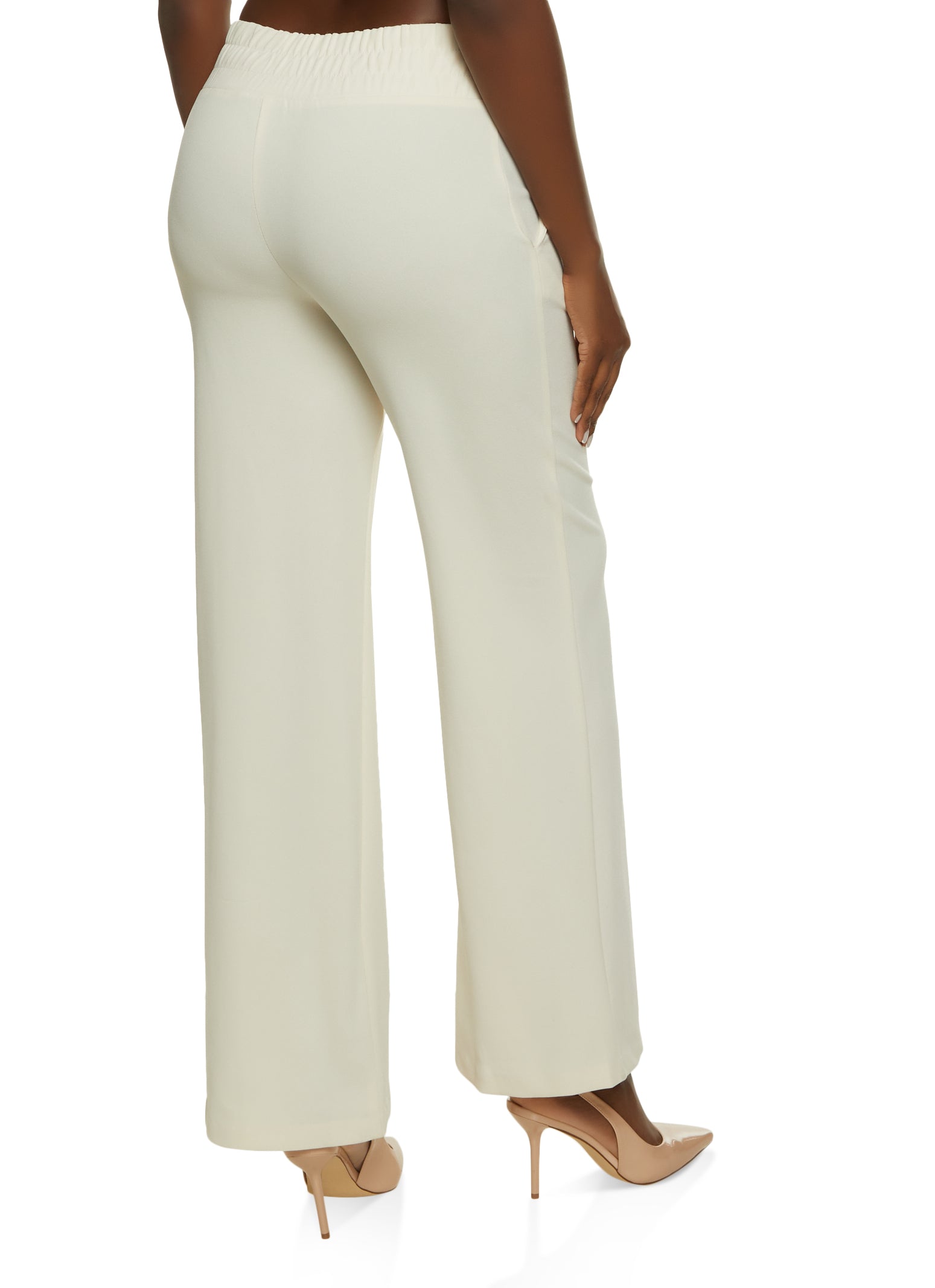 Tie Front Waist Wide Leg Pants