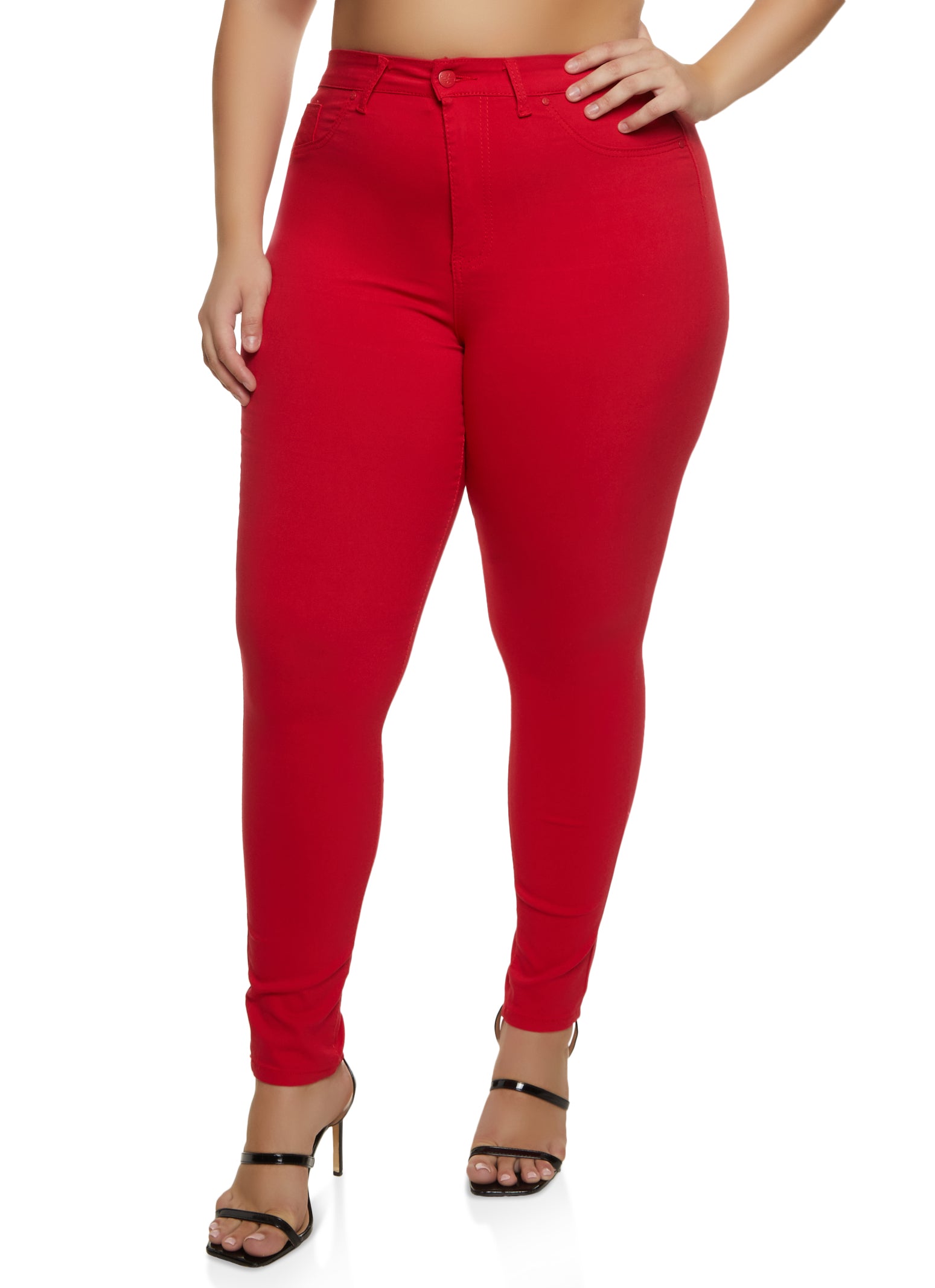 Red Skinny Capris