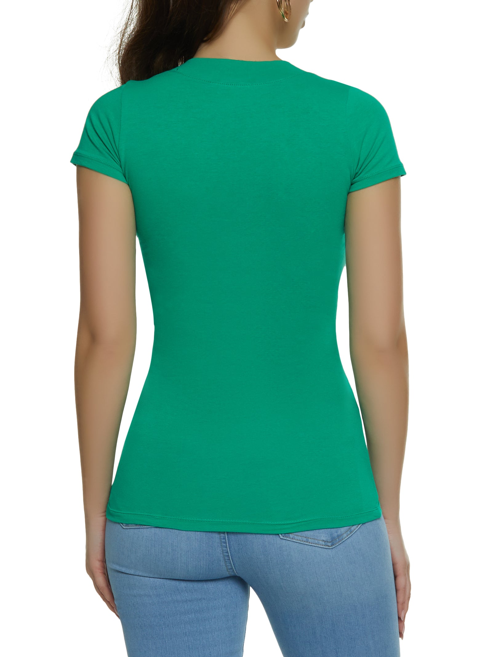 Basic V Neck Short Sleeve Tee