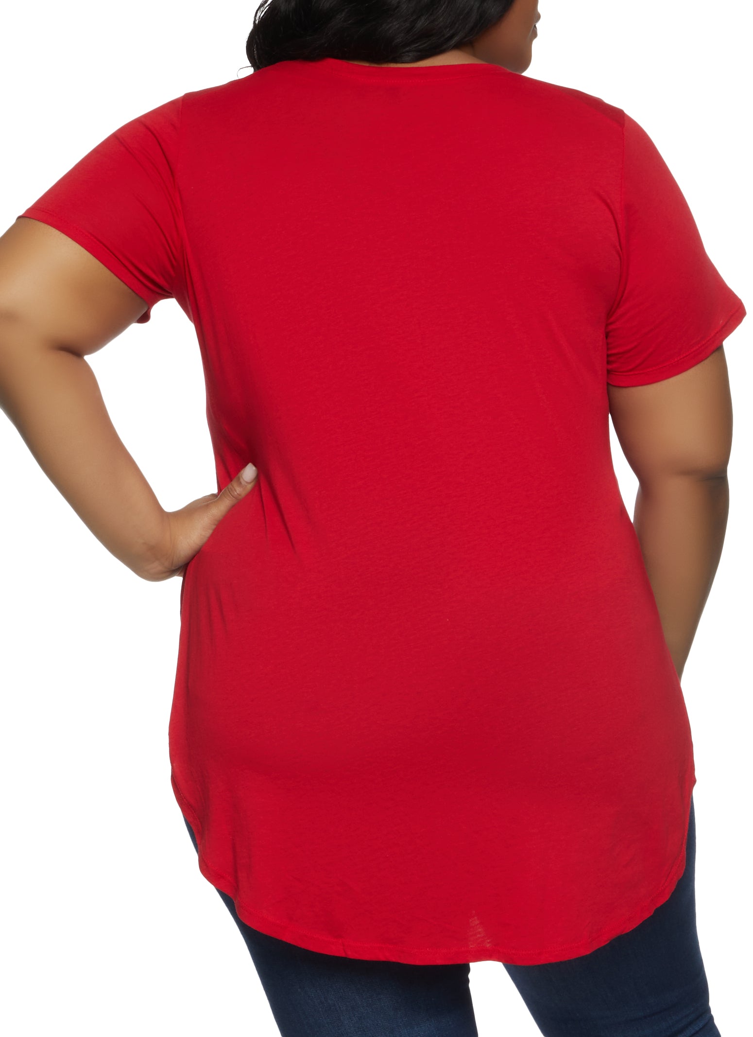 Plus Size Oversized High Low Tee