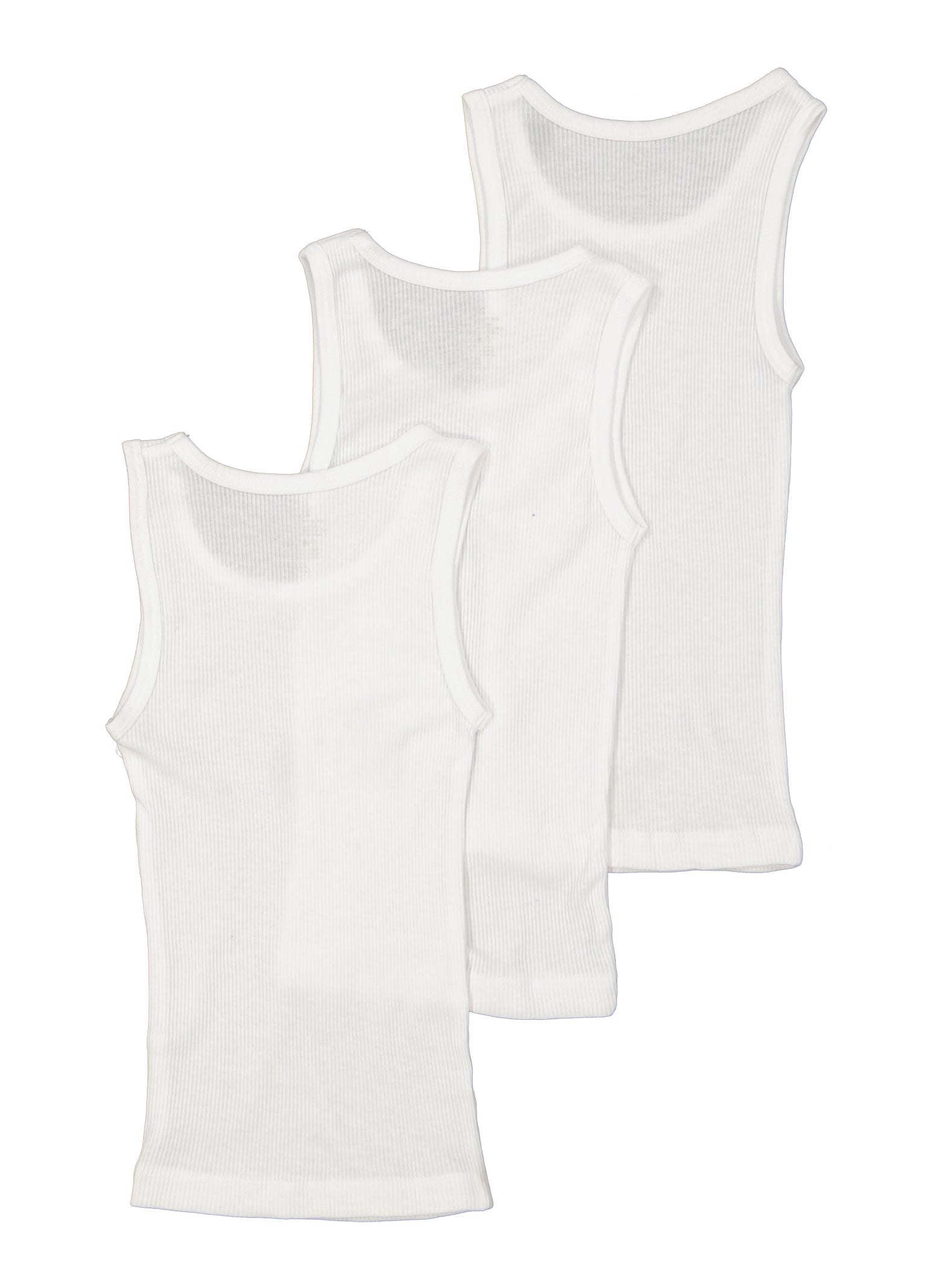 Toddler Boys Ribbed Tank Tops 3 Pack